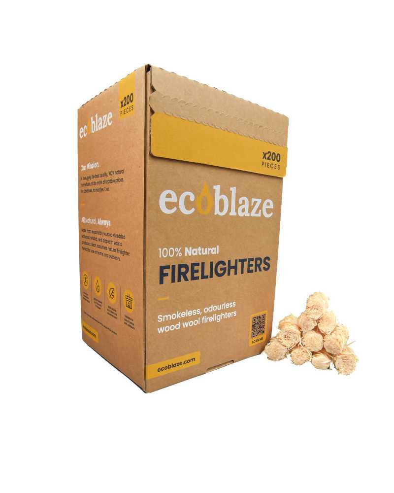 Ecoblaze Natural Firelighters 200 Box